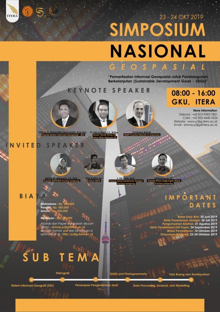 Simposium Nasional Geospasial ITERA - ITERA
