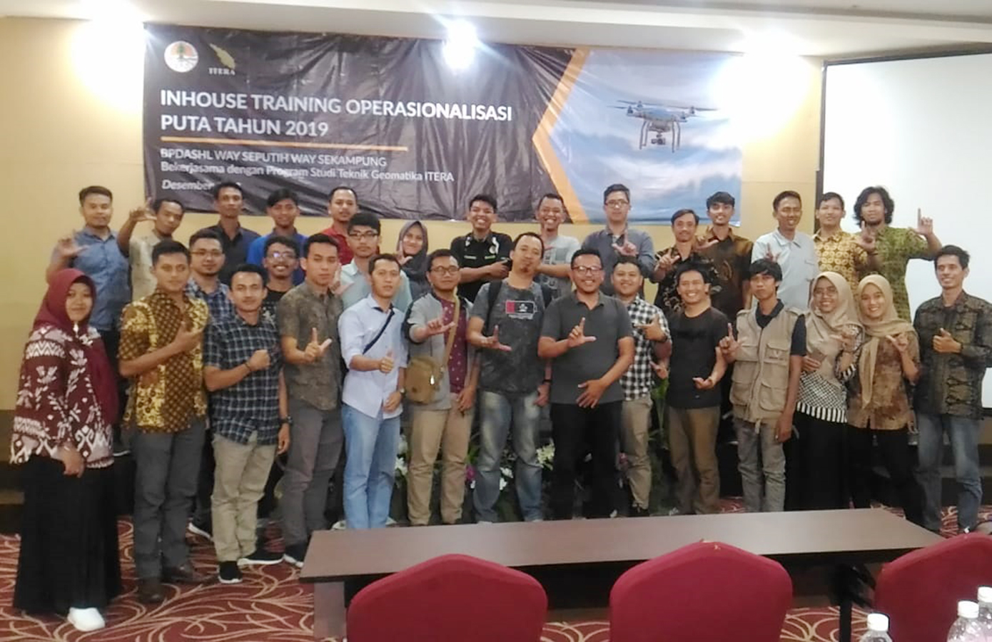 Kebun Raya ITERA Jadi Lokasi Pelatihan Pemetaan Foto Udara - ITERA