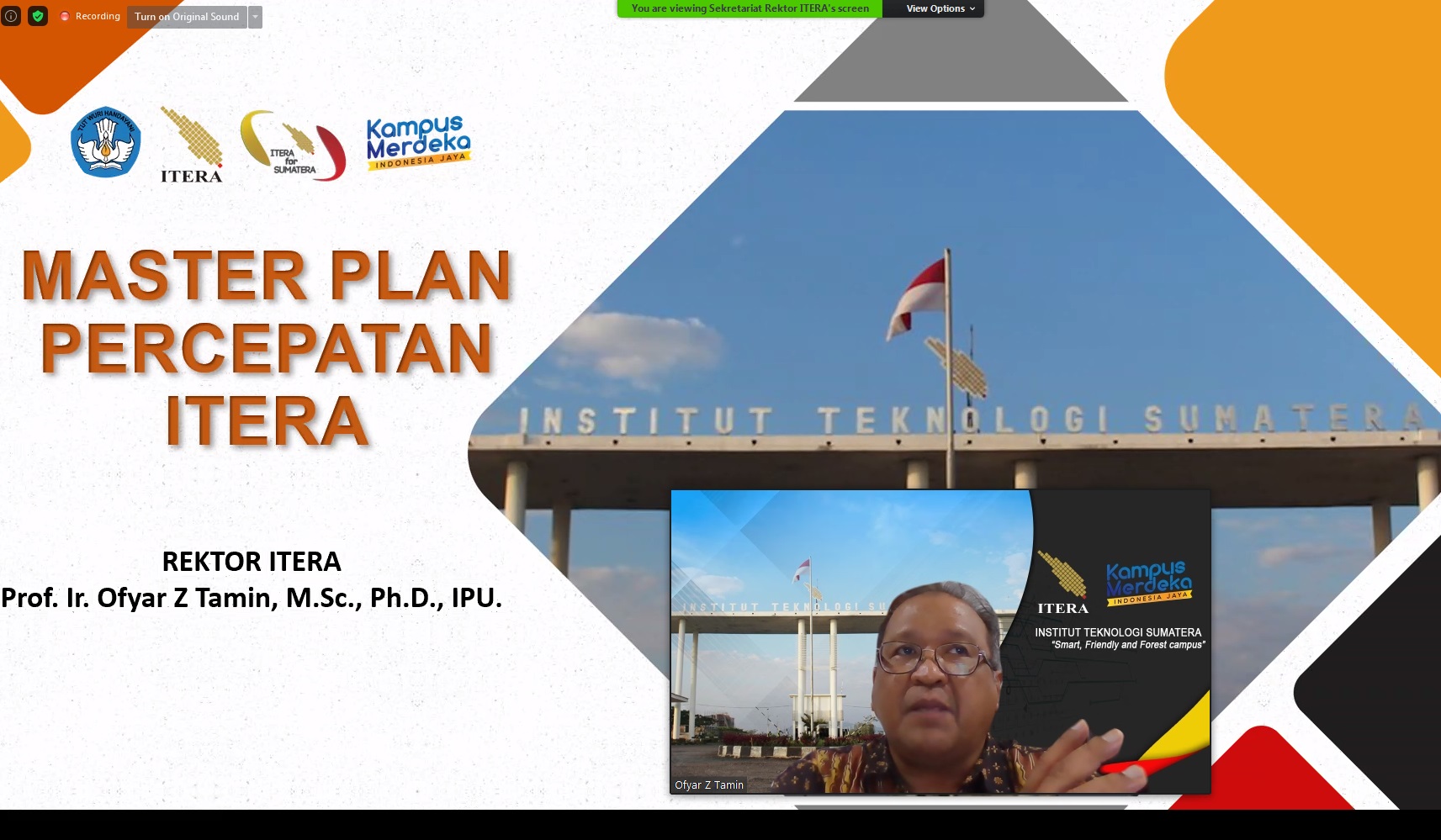 Rektor ITERA Tekankan Pelaksanaan Tri Dharma dalam Latsar Dosen - ITERA