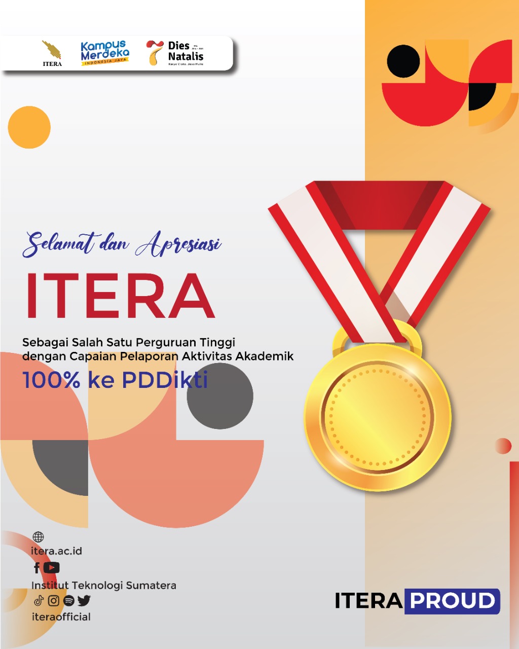 ITERA Raih Predikat Kampus Taat Lapor PDDikti - ITERA