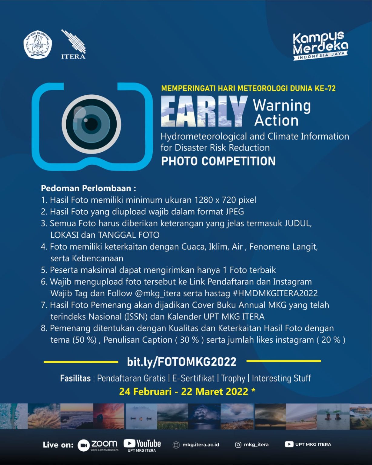 Peringati Hari Meteorologi Dunia UPT MKG ITERA Gelar Lomba Foto - ITERA