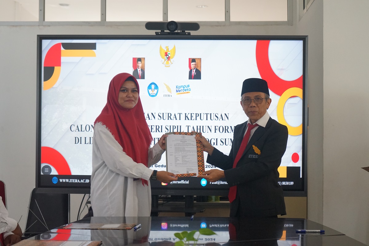Serahkan Sk Cpns Dan Pppk Rektor Itera Ajak Wujudkan Visi Misi